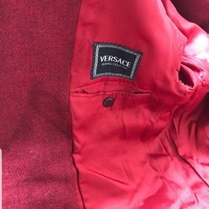 Versace | Jackets & Coats | Red Vintage Gianni Versace Blazer Jacket ...